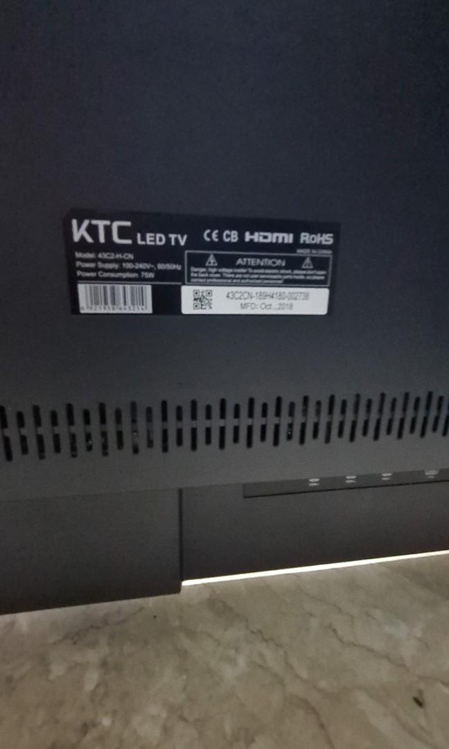 KTC 43 inch LED TV BASIC (NOT SMART TV), TV & Home Appliances, TV ...