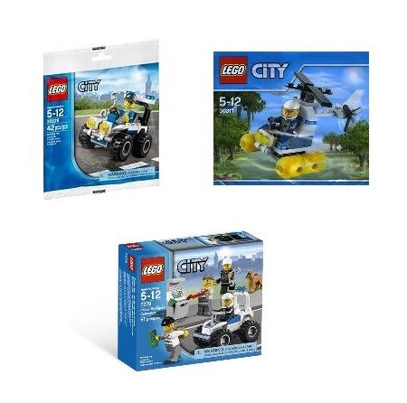 Lego 7279 Police Minifigure Collection & Lego 30228 Police ATV & Lego ...