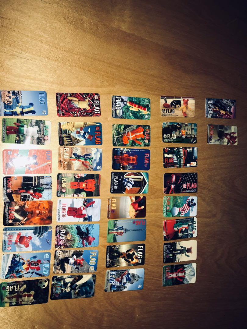 Medicom Bearbrick flag set Be@bricks flags complete set Series 1 to 41 ...