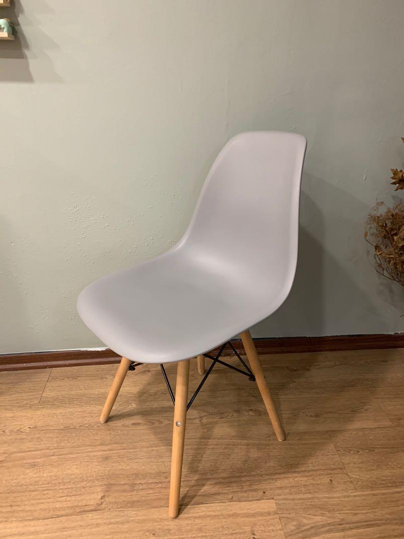 Modern simple chair (grey colour), Furniture & Home Living, Furniture ...