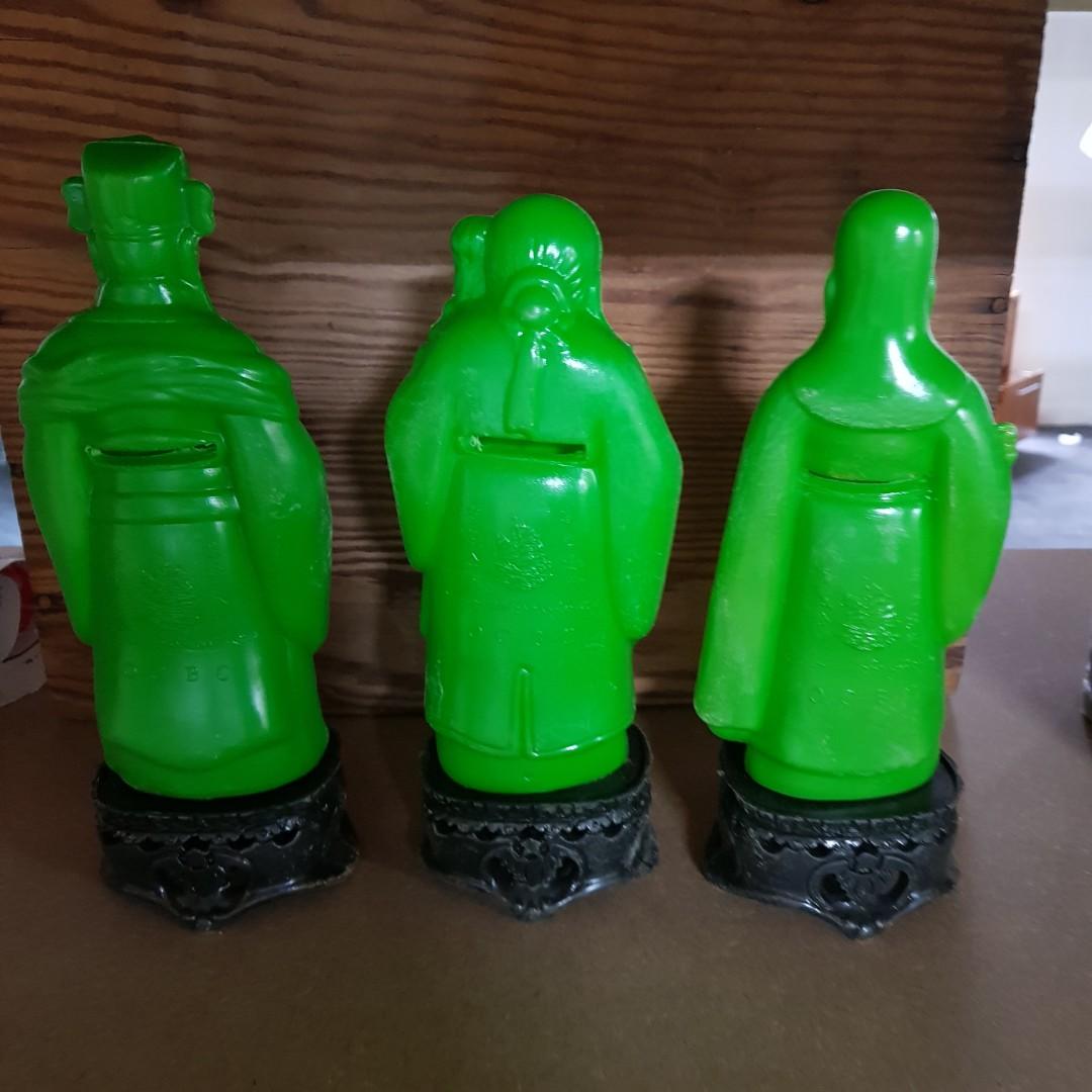 OCBC coin bank plastic fu lu shou, Vintage & Collectibles, Vintage ...