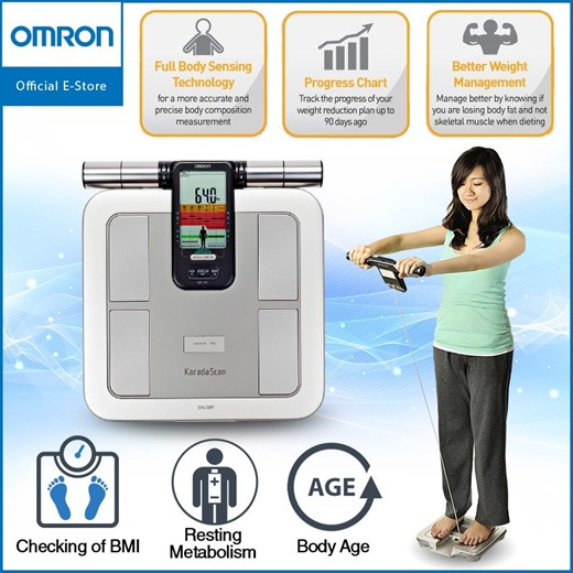 Omron Karada Scan HBF-375 weighing scale, Health & Nutrition, Health ...