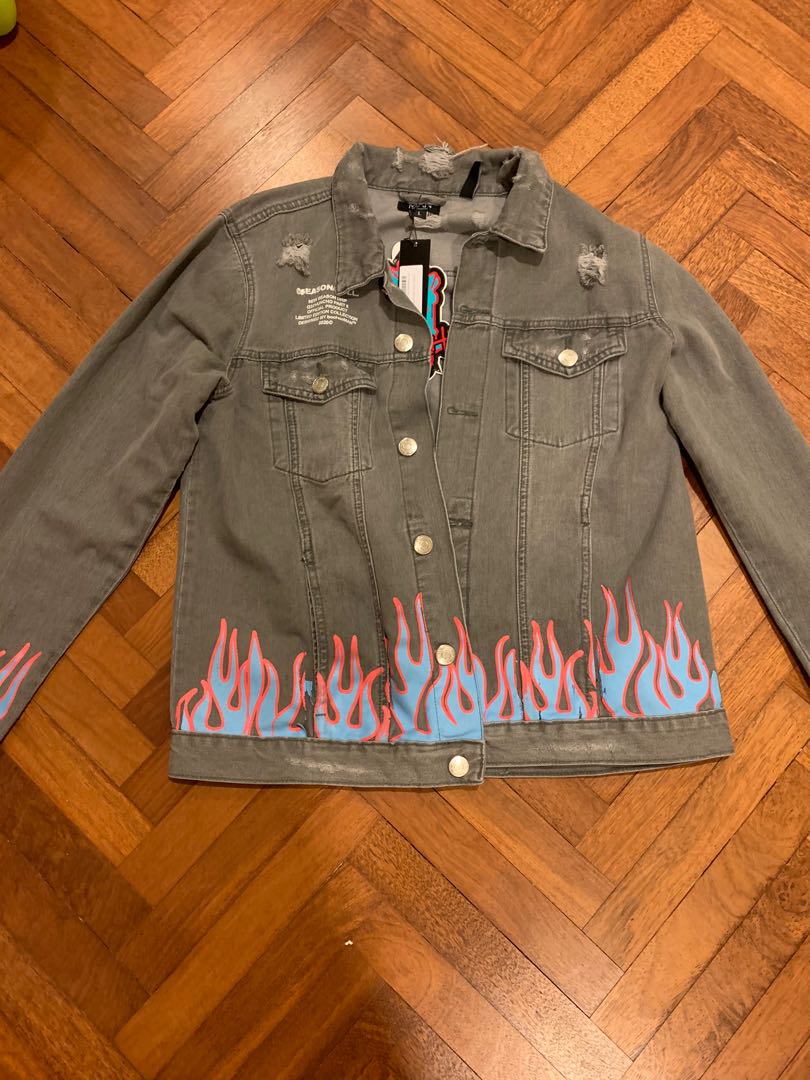 quavo x boohooman denim jacket, Men's Fashion, Coats, Jackets and ...