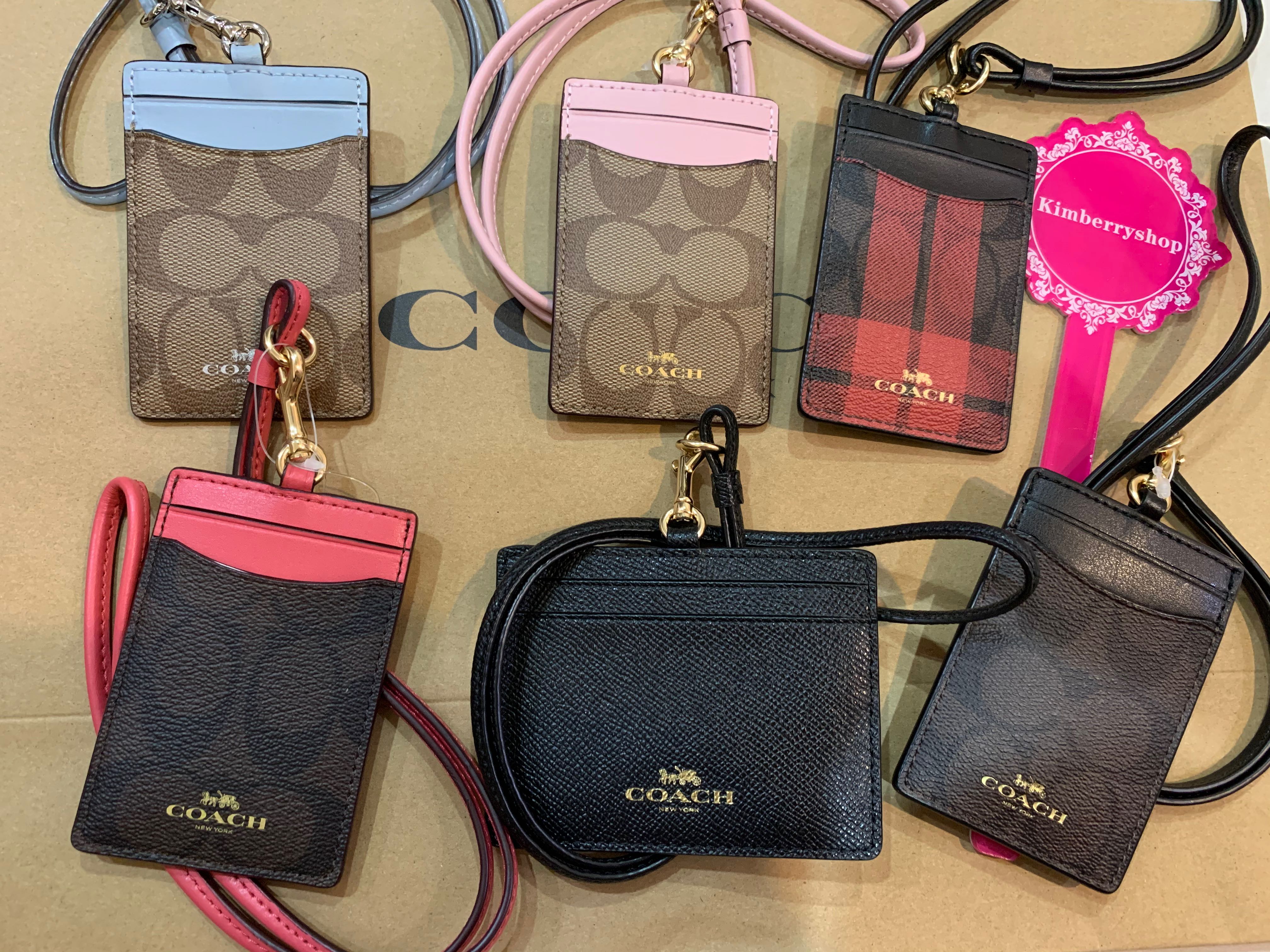 Ready Stock women lanyard original coach name tag card holder tag ...