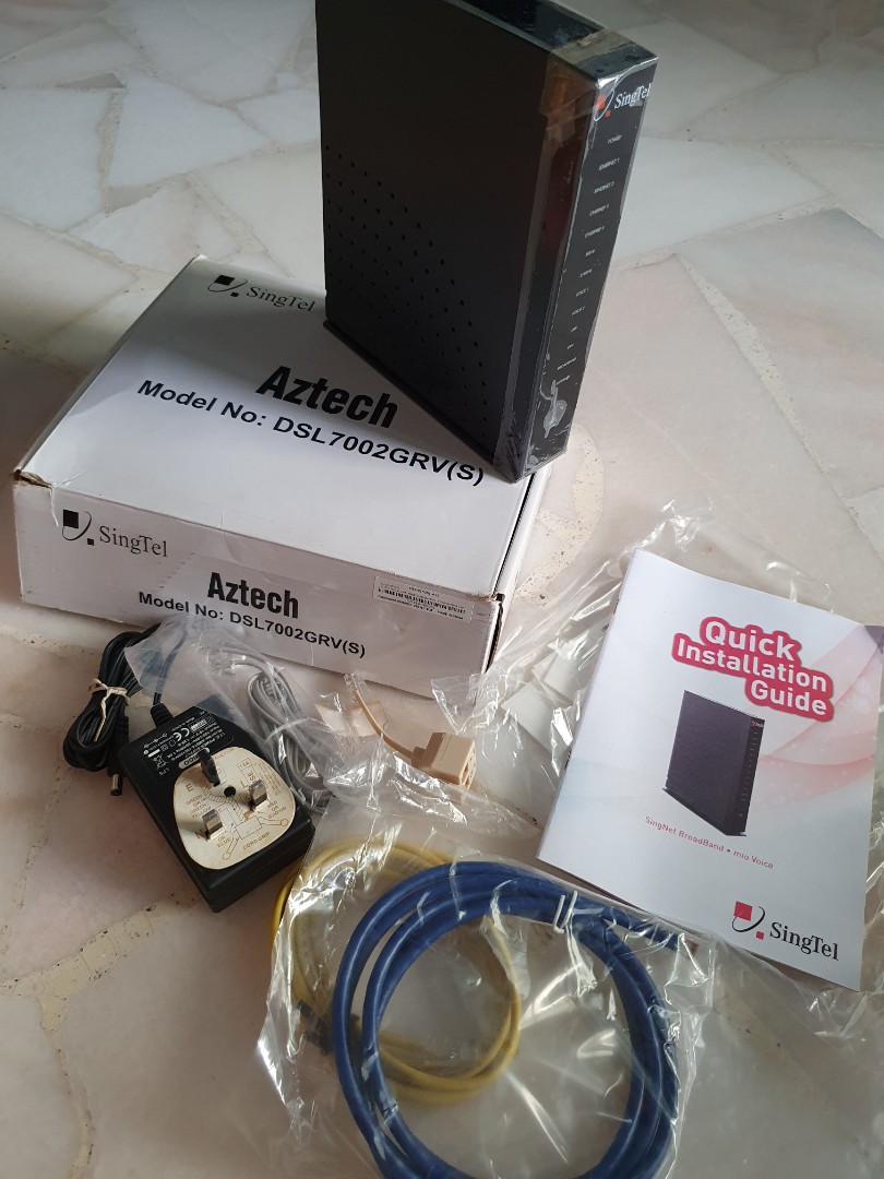 Singtel Aztech DSL-7002GRV(S) Modem/Router, Computers & Tech, Parts ...
