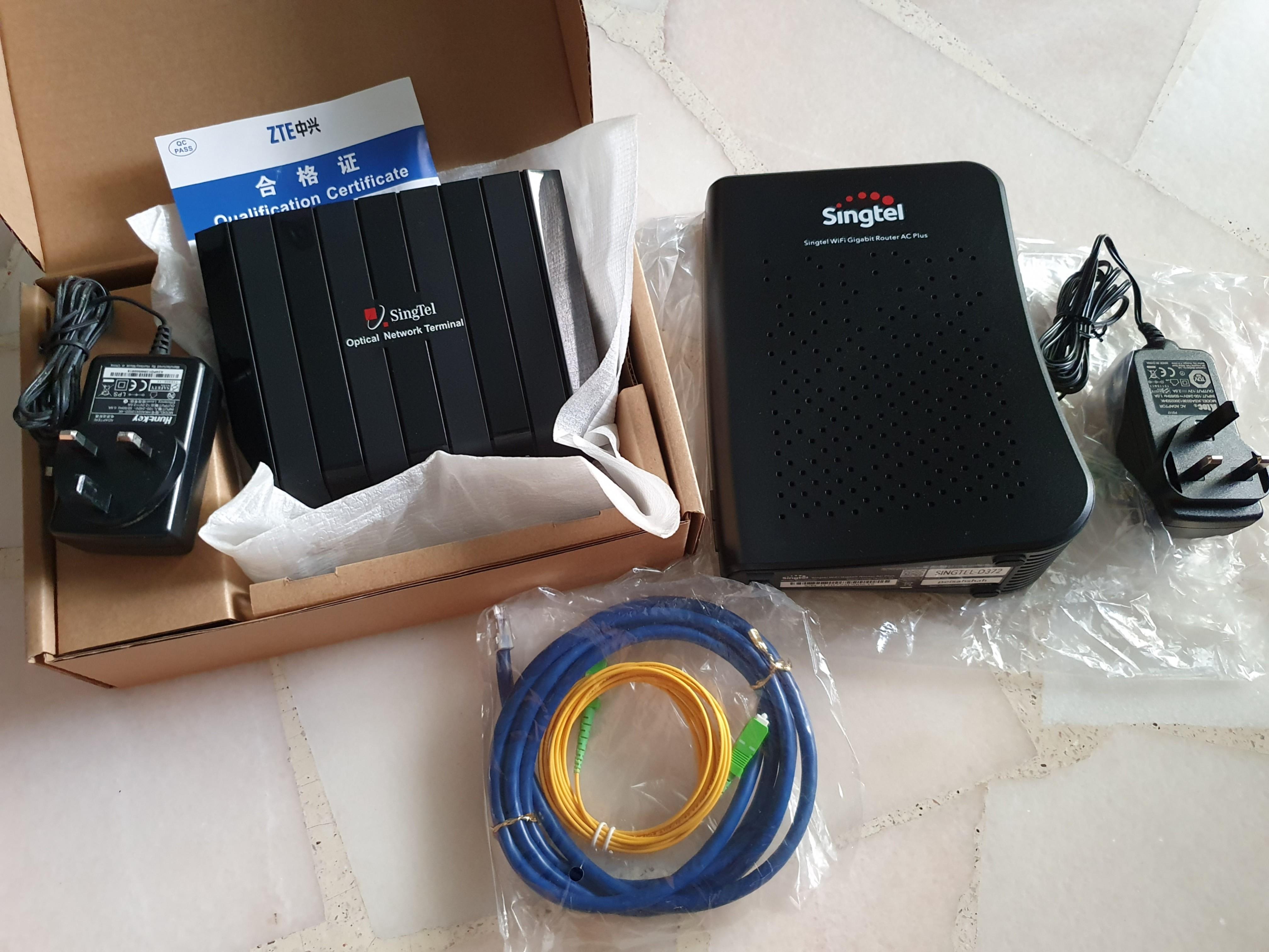 Singtel ONT & Modem/Router(dual band), Computers & Tech, Parts ...