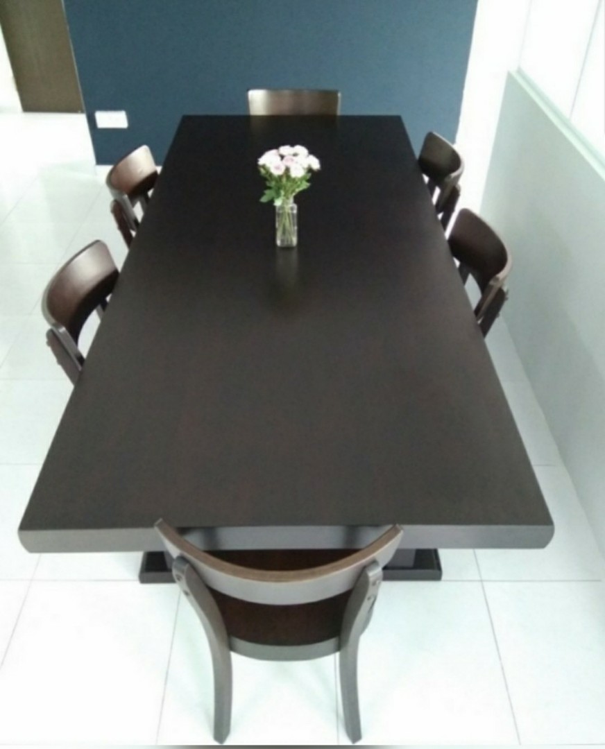 PRISTINE Solid Teak Wood Dining Table + 5 Chairs High Quality Balinese ...