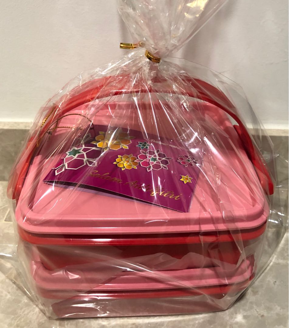TUPPERWARE 2-tier lunch boxes/containers, Furniture & Home Living ...