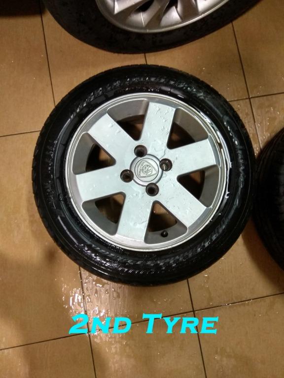 3Pcs Proton Wira Original Rims with Tyres, Auto Accessories on Carousell