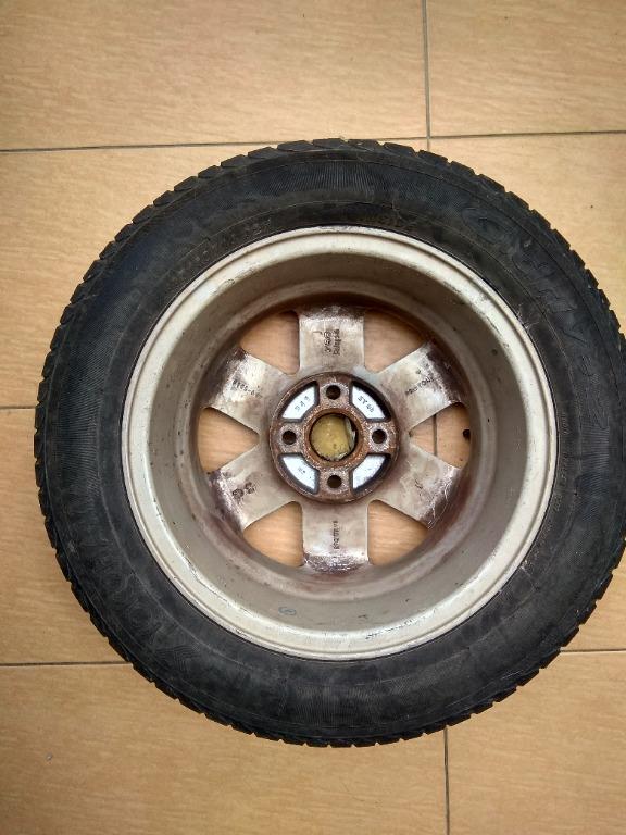 3Pcs Proton Wira Original Rims with Tyres, Auto Accessories on Carousell