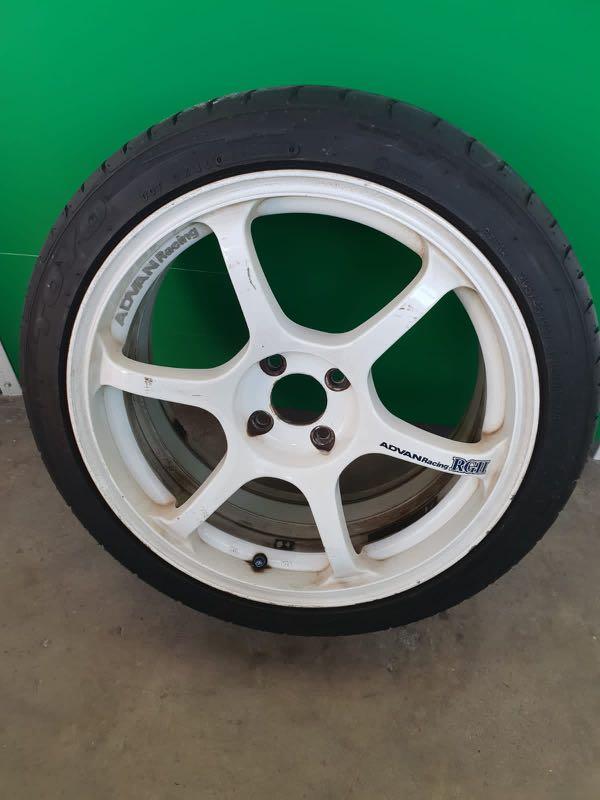 Advan RG2 17”, Car Accessories, Tyres & Rims on Carousell