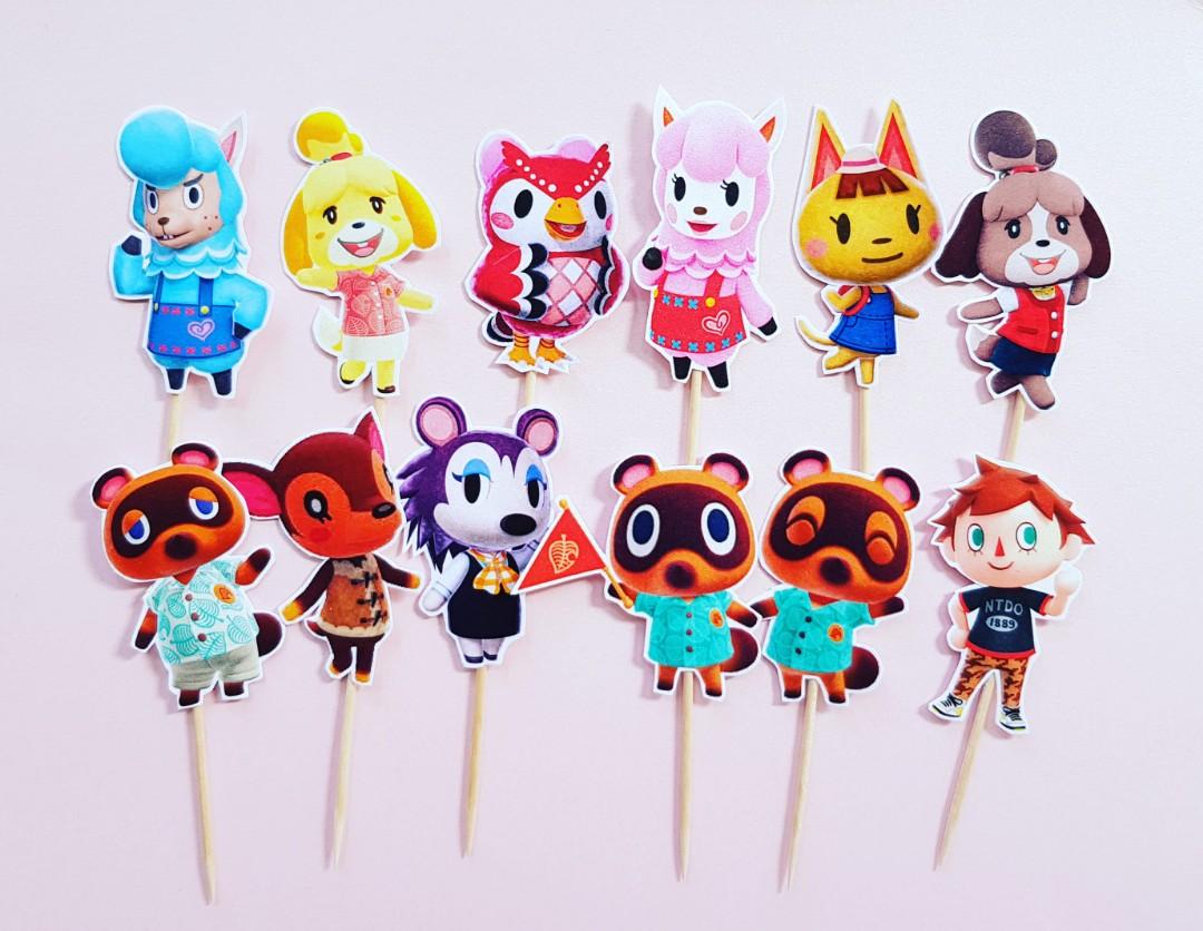 Animal Crossing Cake Topper Customized Name Birthday Cupcake and Cake ...