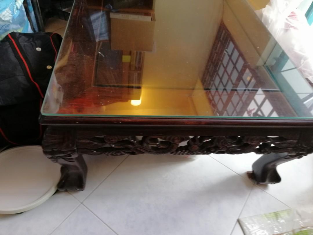 Antique Rosewood Tiger Legs coffee table, Furniture & Home Living ...