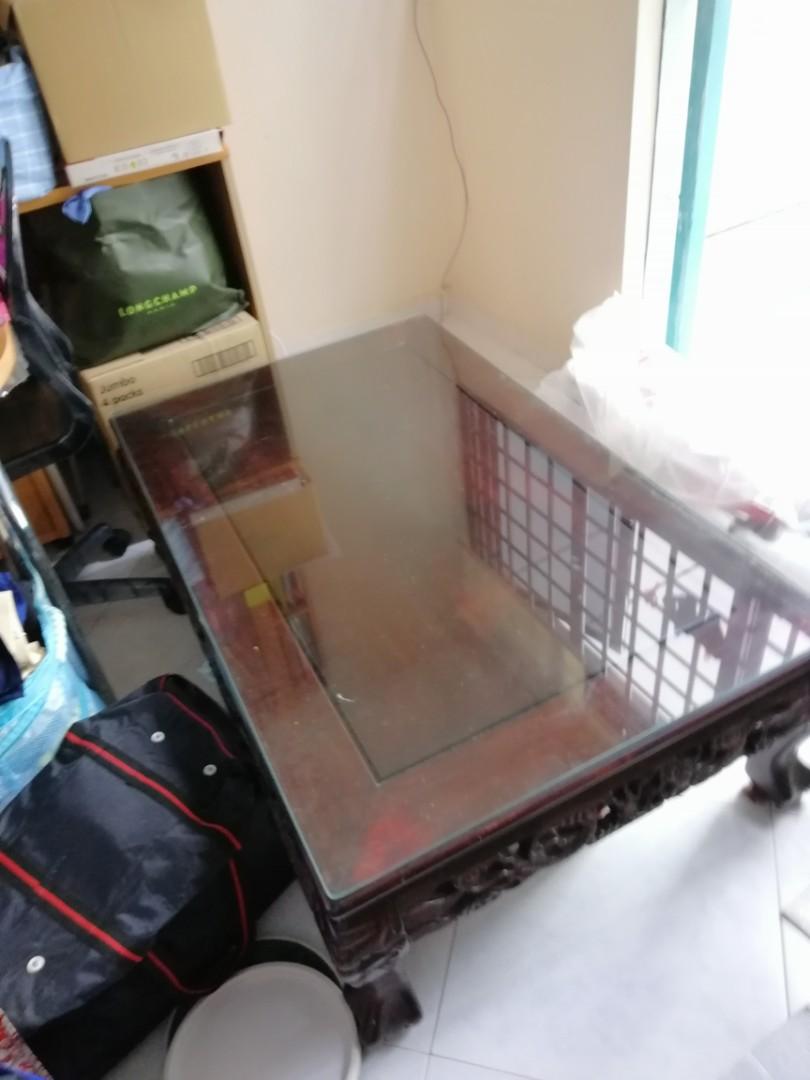 Antique Rosewood Tiger Legs coffee table, Furniture & Home Living ...