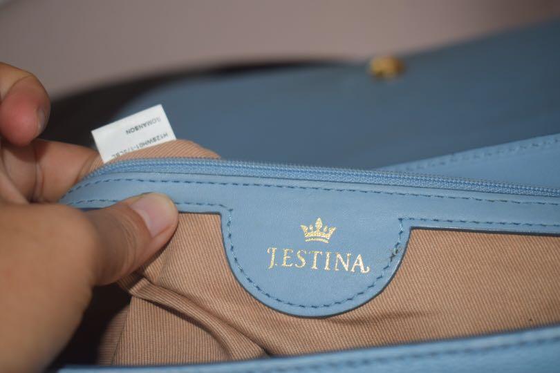 Authentic J.Estina leather 2-way Bag, Luxury, Bags & Wallets on Carousell