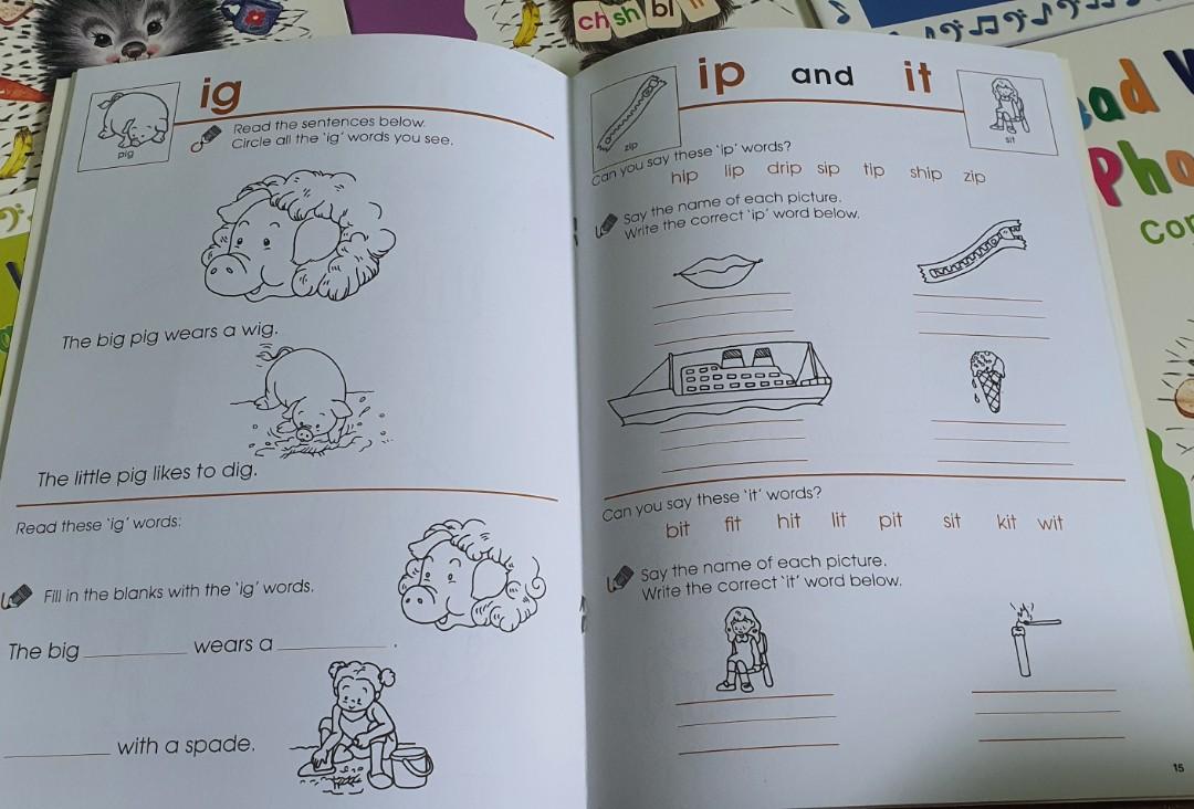 Complete Phonic 6 Book Set with 2 CD - Letter sound, Blends, Rhymes ...