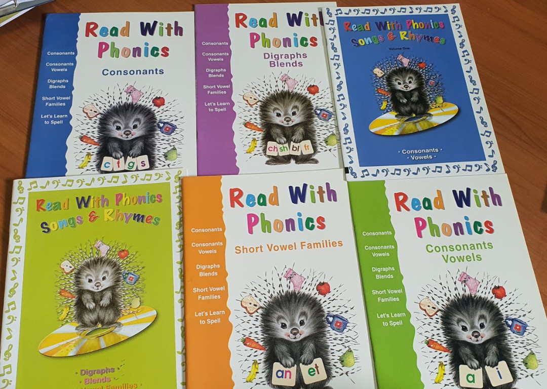 Complete Phonic 6 Book Set with 2 CD - Letter sound, Blends, Rhymes ...