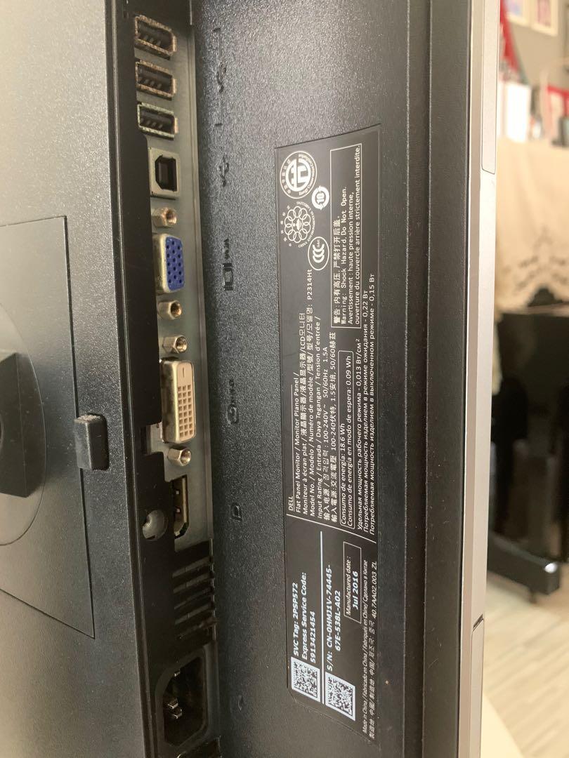 Dell Monitor P2314 1080P 23 inches LCD, Computers & Tech, Parts ...