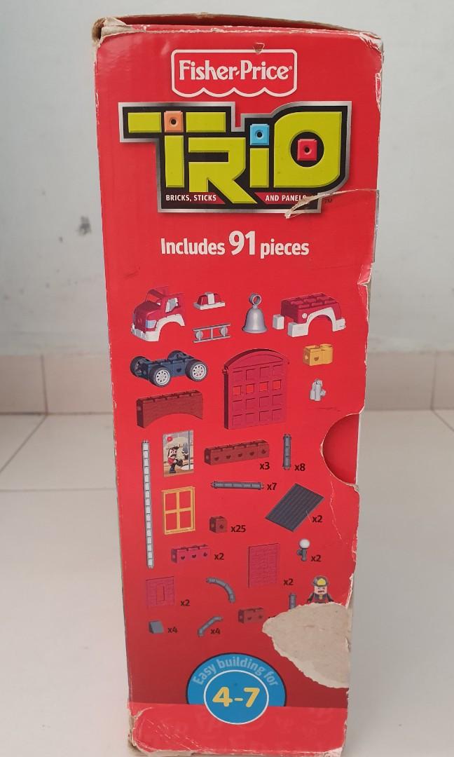 Fisher Price Trio Bricks, Sticks and Panels. FIRE Station, Hobbies ...
