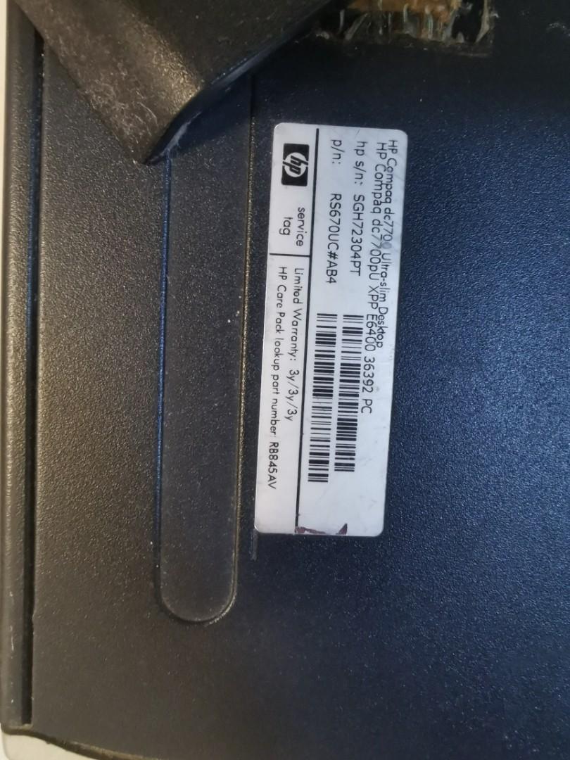 HP PC whole set - Compaq dc7700 Ultra Slim complete set, Computers ...