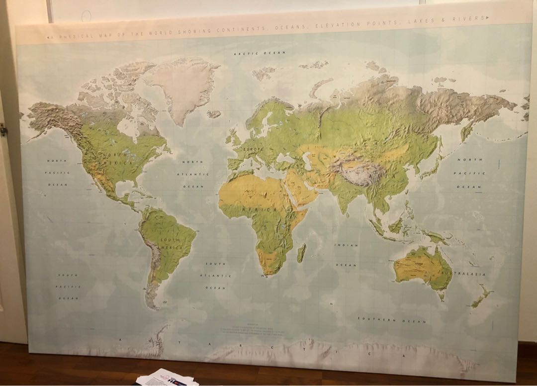 HUGE World Map - 200 x 140cm - IKEA Björksta - Ultra-light frame ...