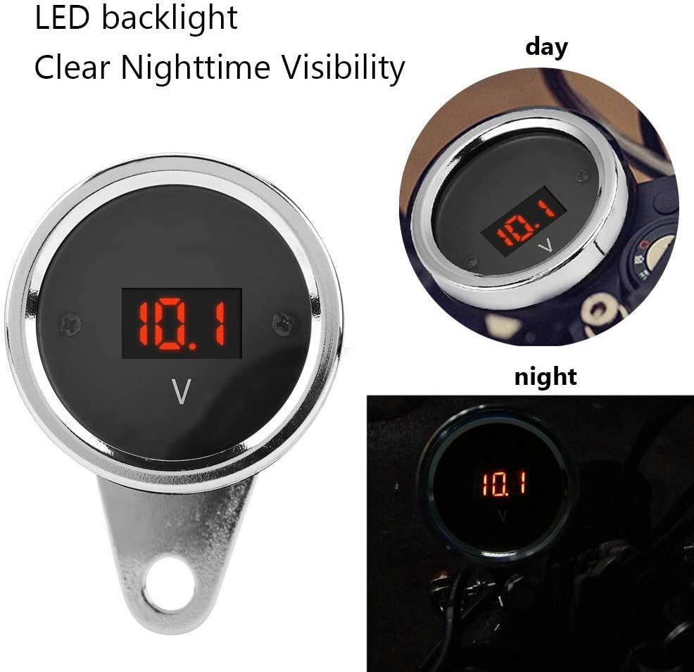 Keenso Motorcycle Voltage Meter Waterproof, New CS-378 12V Motorcycle ...