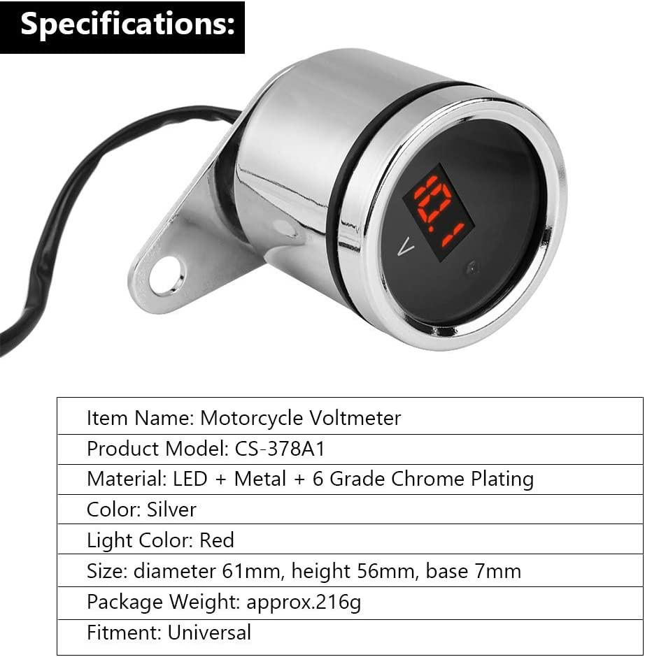 Keenso Motorcycle Voltage Meter Waterproof, New CS-378 12V Motorcycle ...