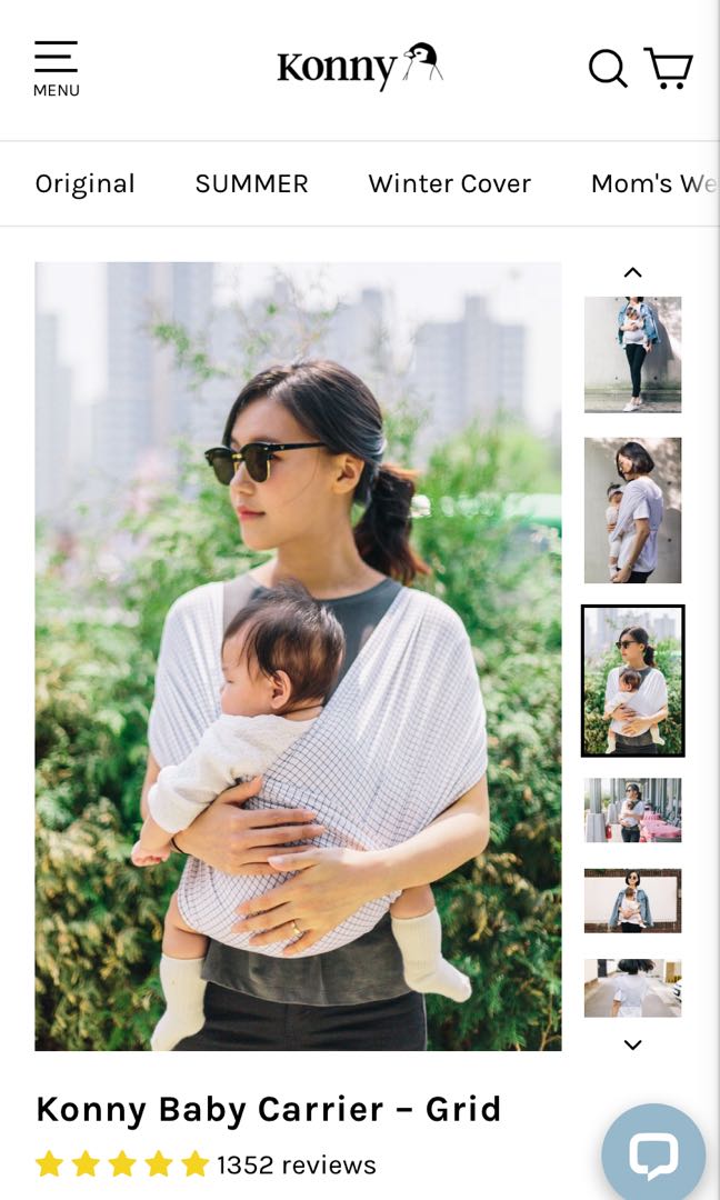 Konny baby - Grid in 2XL, Babies & Kids, Going Out, Carriers & Slings ...