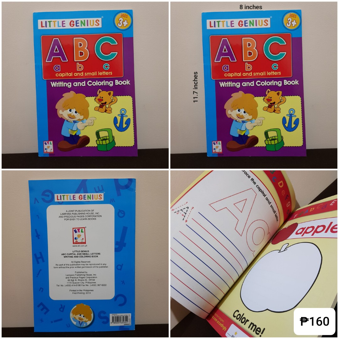 Little Genius ABC Writing & Coloring Book, Hobbies & Toys, Books ...