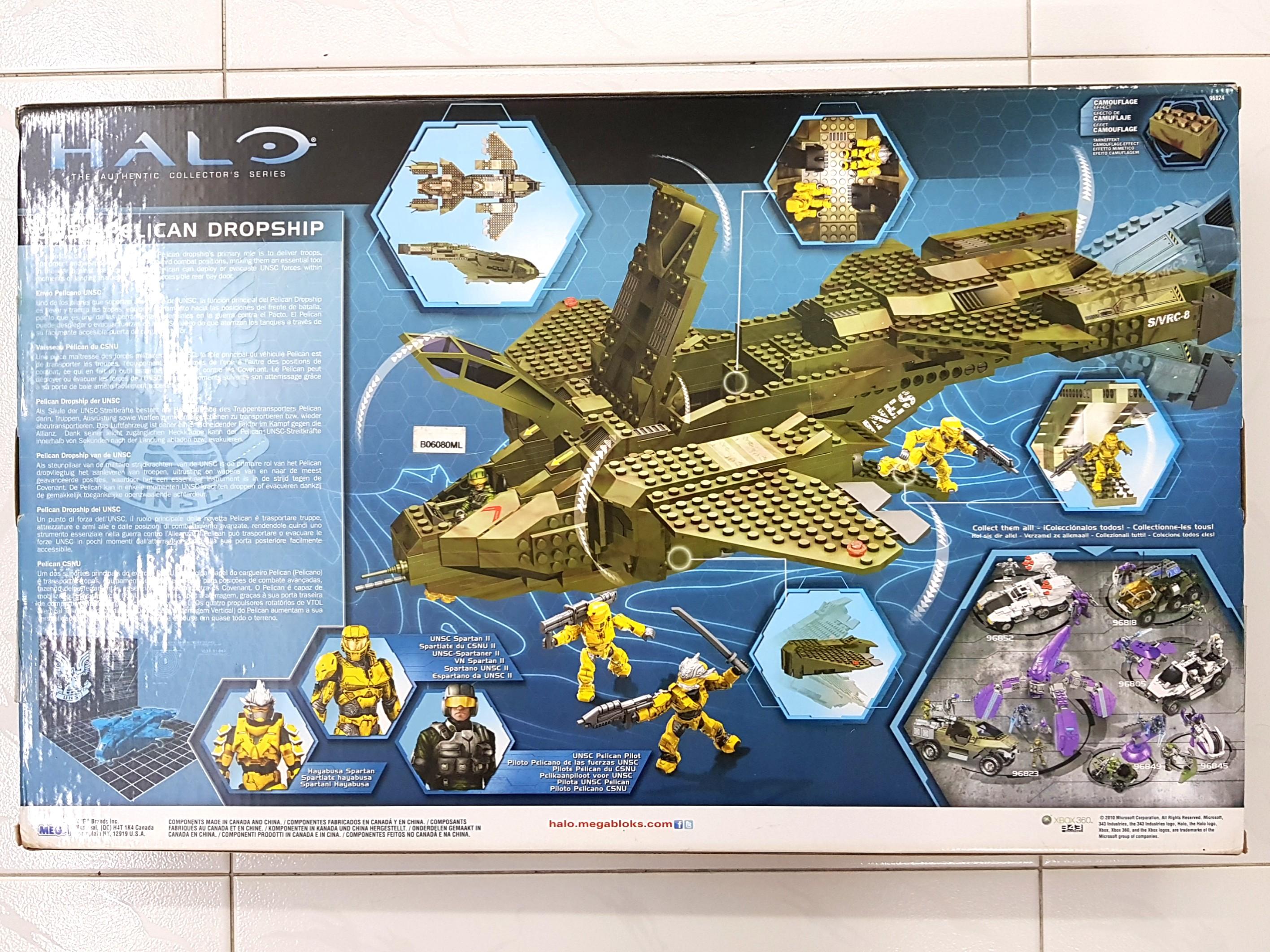 Mega Bloks Halo #96824 UNSC Pelican Dropship, 944pcs *Mint in Sealed ...