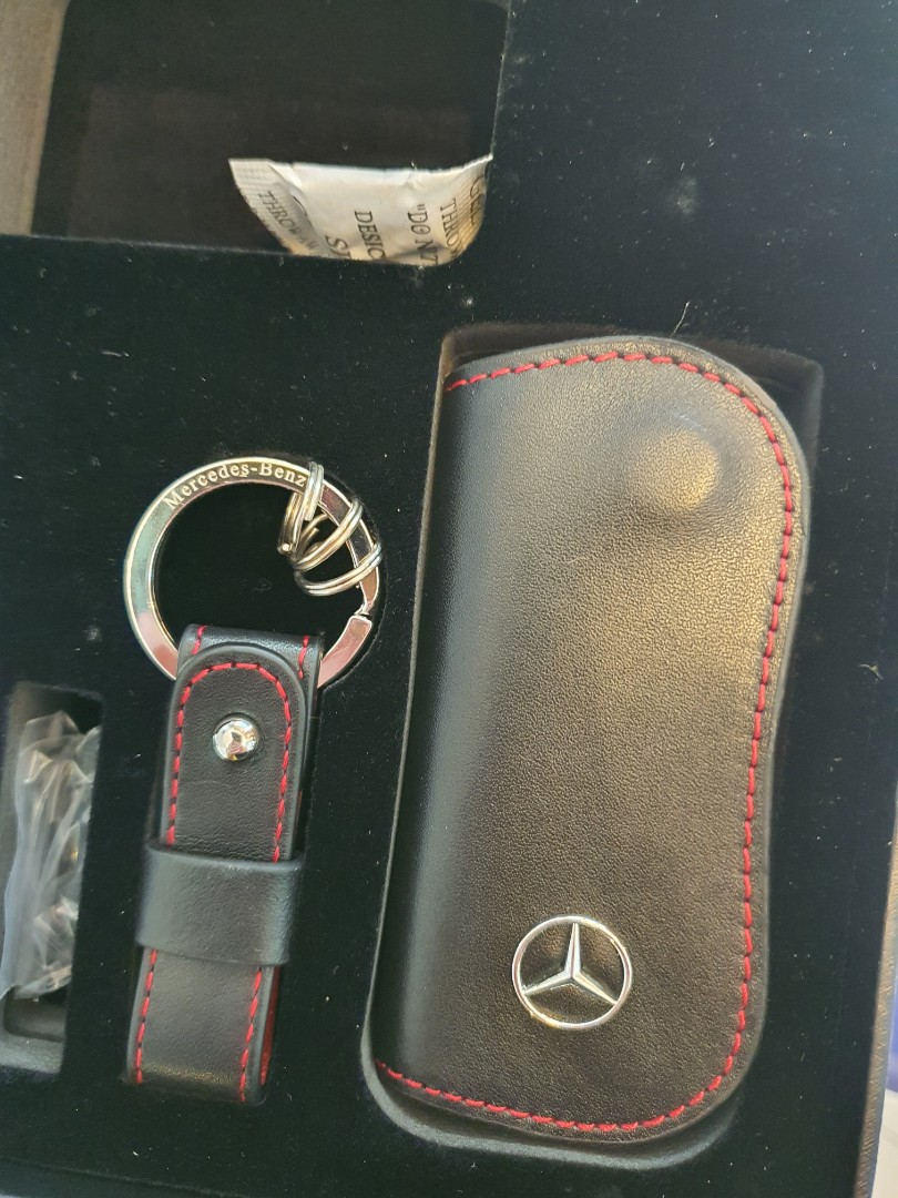 Mercedes Benz original car key pouch key ring, Men's Fashion, Bags ...
