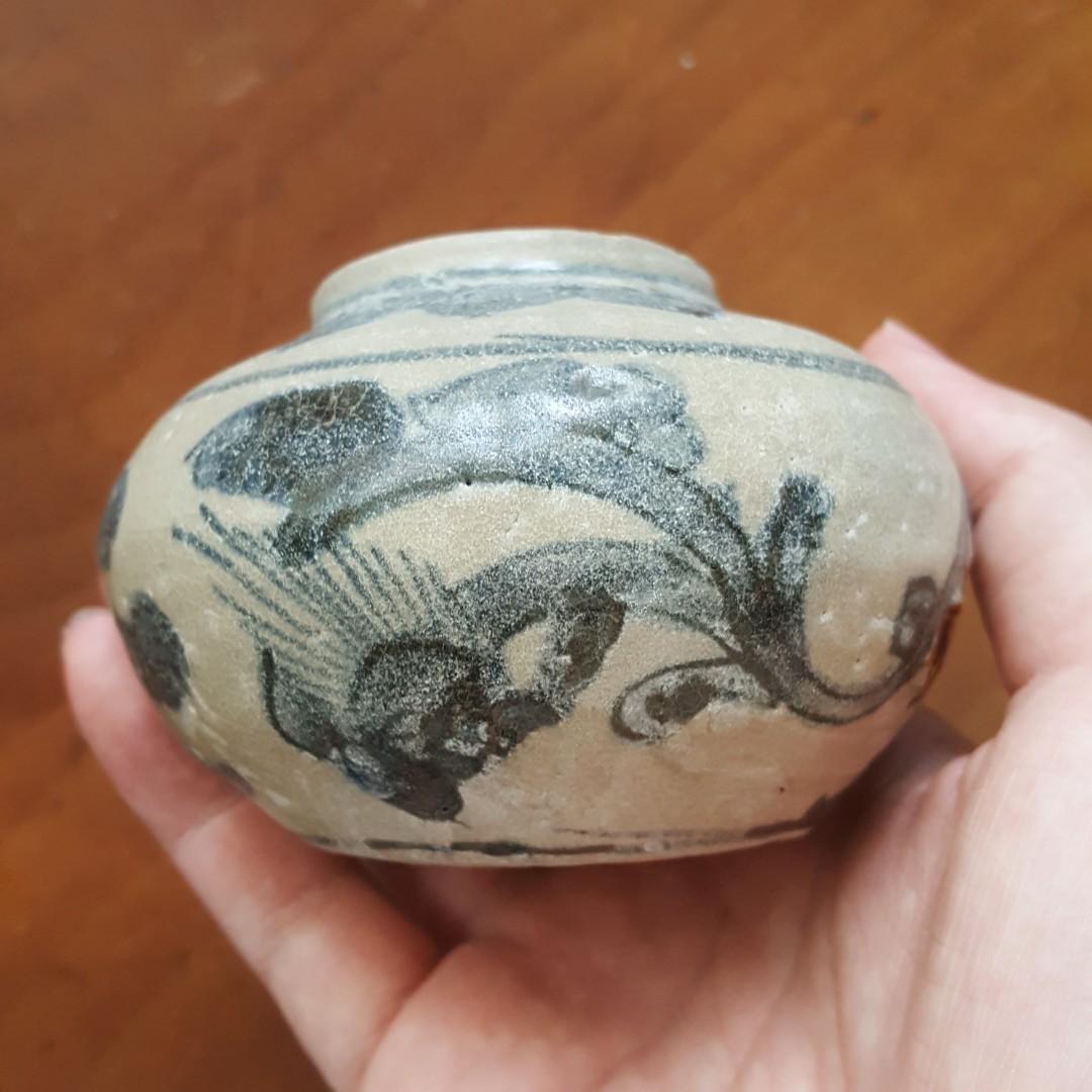 Sold! Ming Dynasty Antique Chinese Water Pot Ceramic Jar Porcelain ...