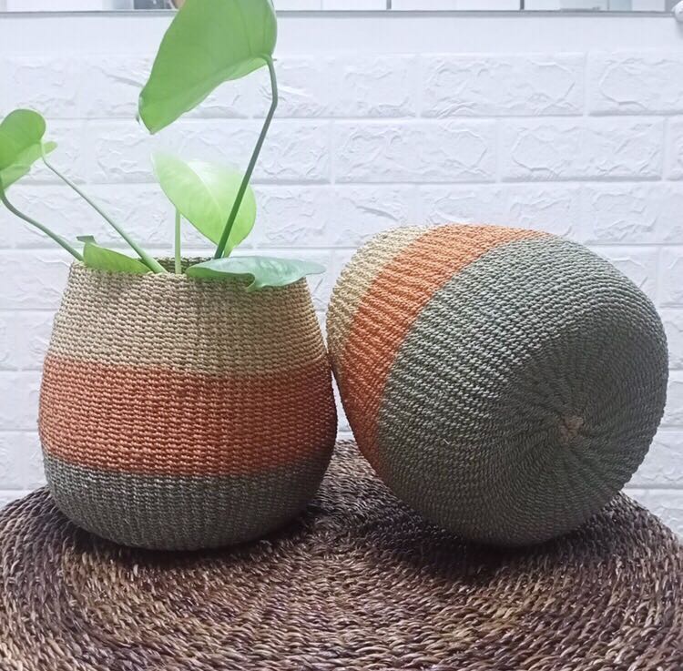 Native Abaca Planter Abaca Basket Planter Abaca Earthstone Planter ...