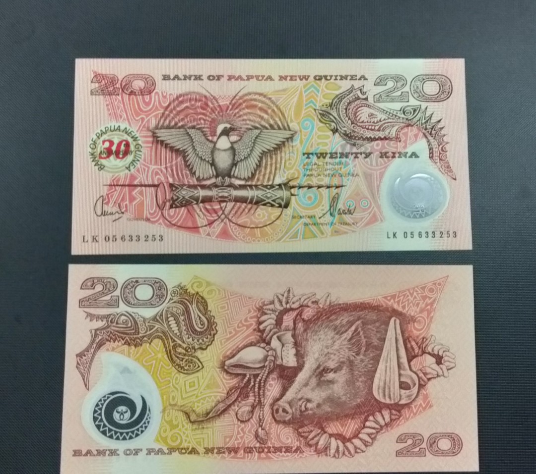 Papua New Guinea 20 kina 30th anniversary 2003 polymer issue, Hobbies ...