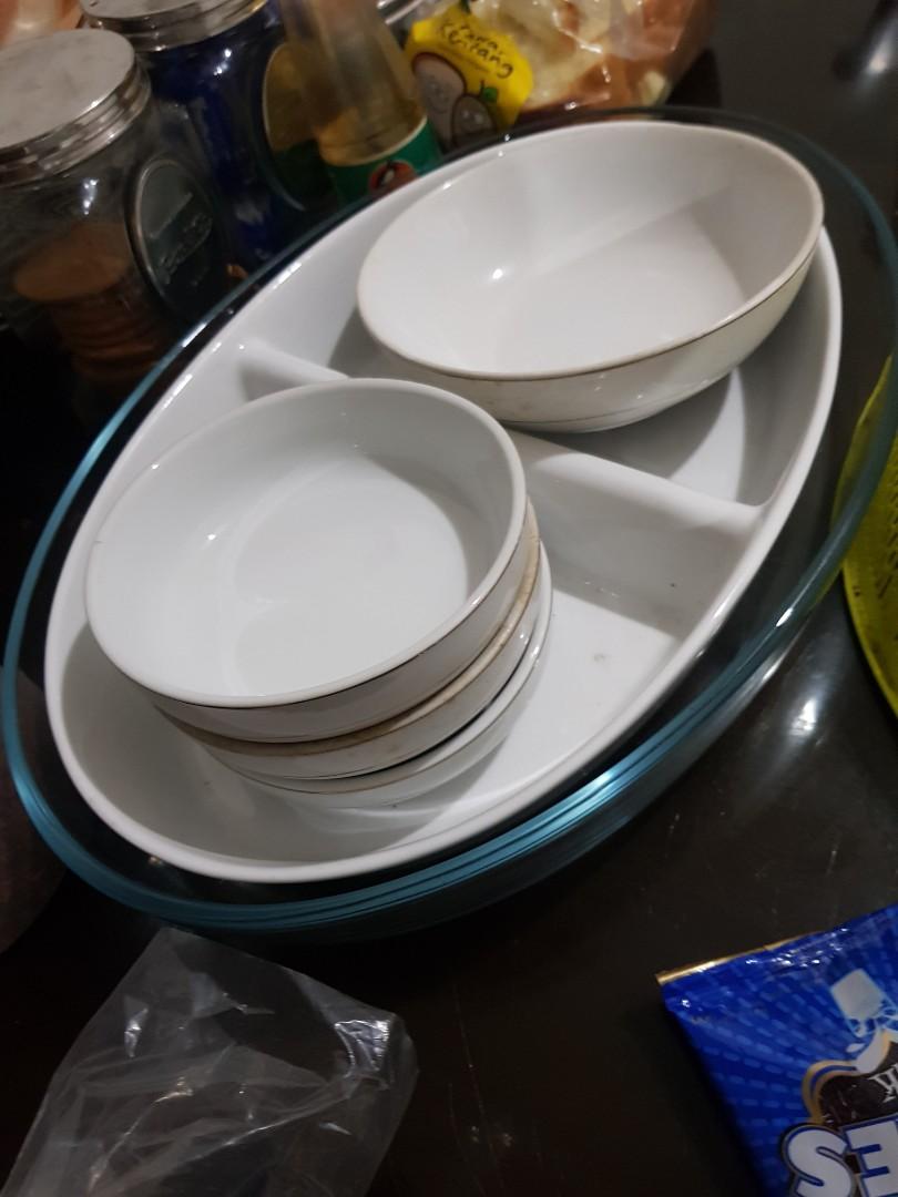 Piring lodor 2 bagian vintage, Kitchen & Appliances di Carousell