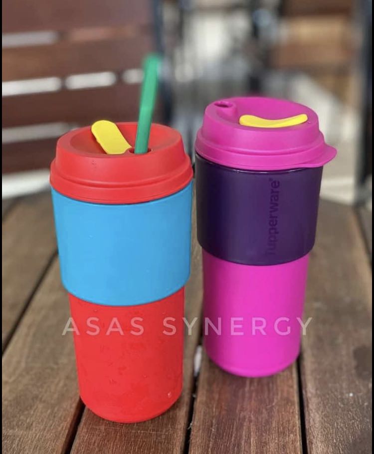 Ready stock Tupperware Coffee To Go Tumbler with Removable Sleeve 1 ...