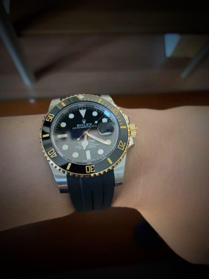 Seiko mod Rubber strap 20/21mm with buckle not Everest rubber b, Mobile ...