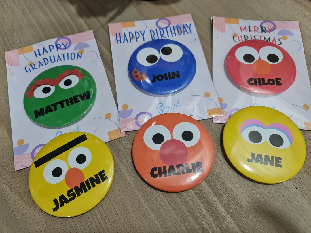 Sesame Street Pin Badge, Hobbies & Toys, Stationery & Craft, Stationery ...