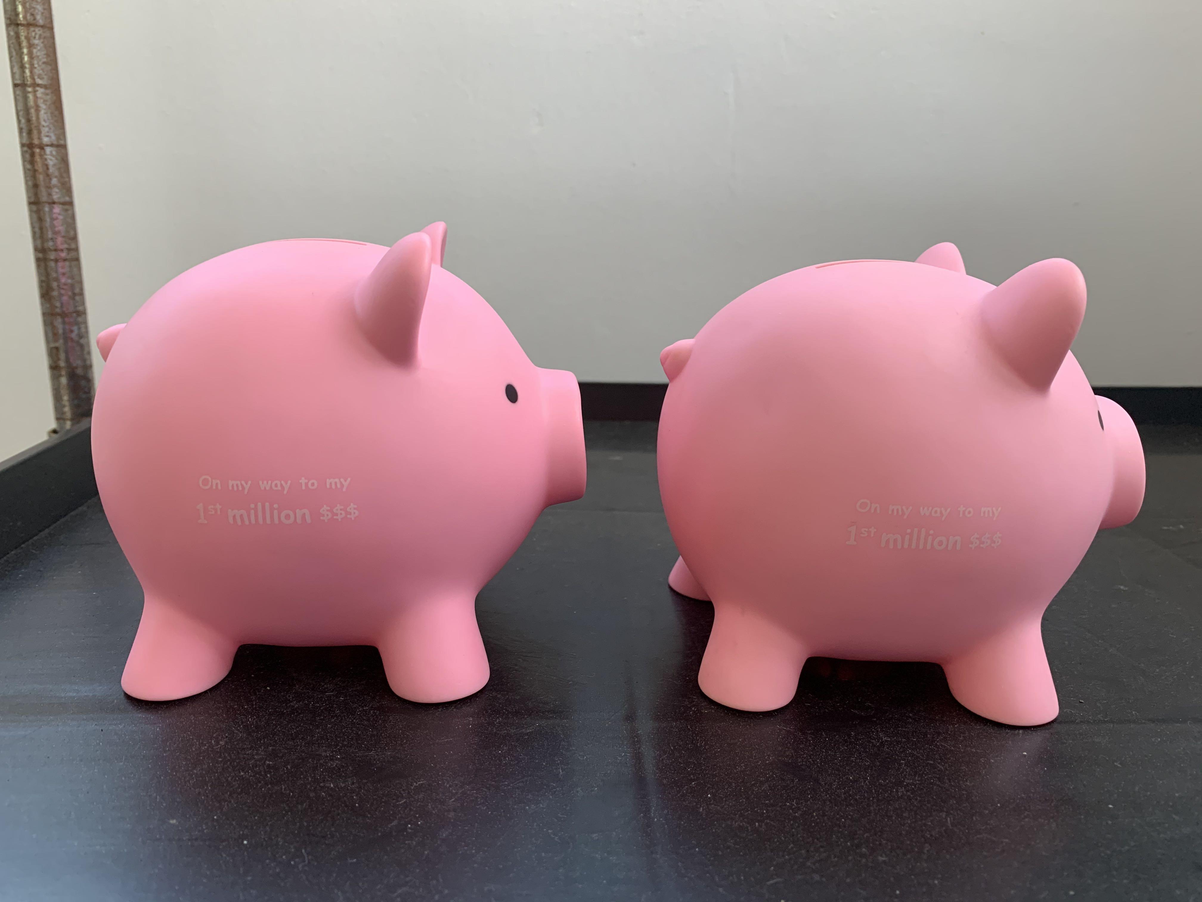 Standard Chartered Bank Pink Piggy Coin Banks, Hobbies & Toys, Toys ...