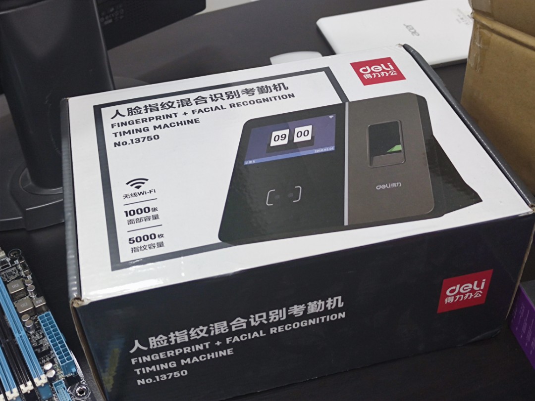 Time Attendance Device Deli 13750 Facial Recognition Fingerprint ...