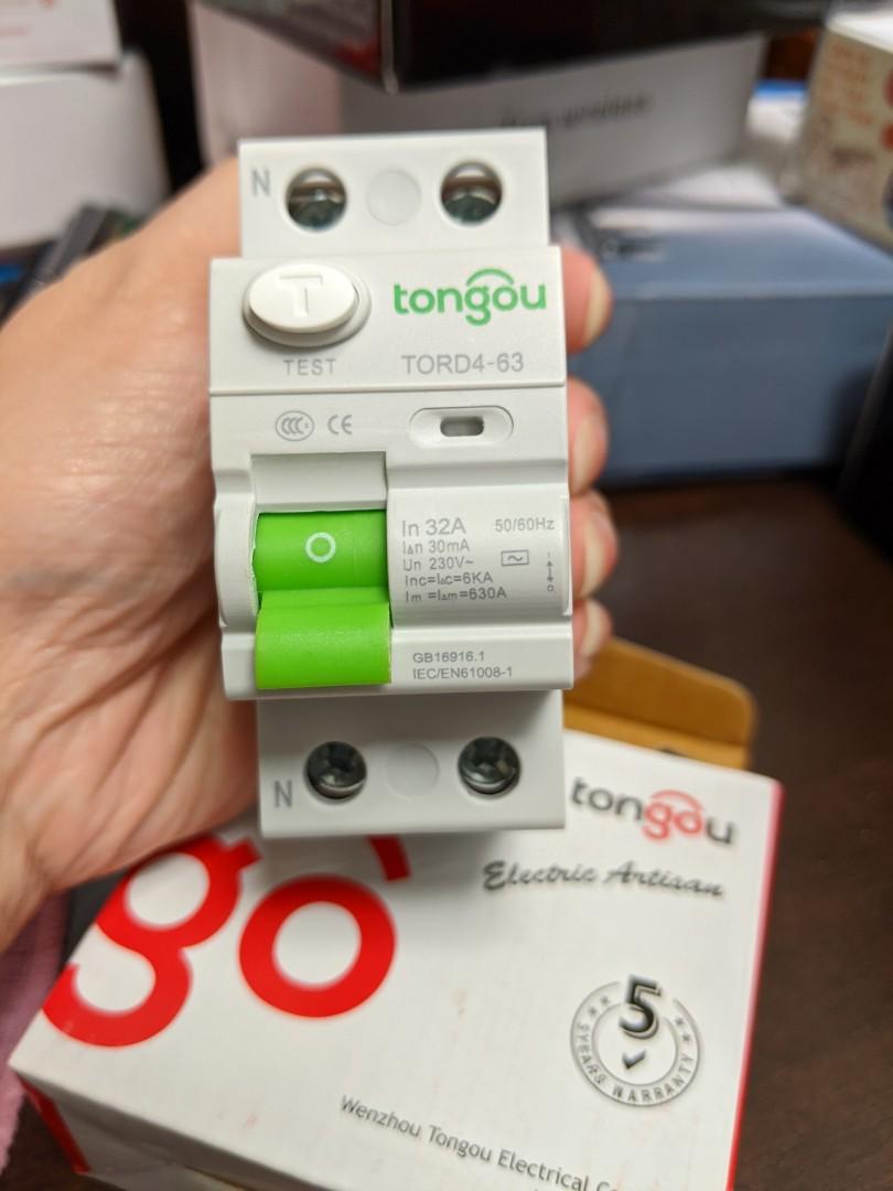 TONGOU 2P 4P 63A Type A RCCB RCD 110V 230V 30mA Residual Current ...