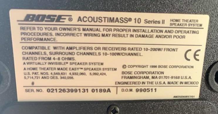 BOSE Am10 series II subwoofer module only, Audio, Soundbars, Speakers & Amplifiers on Carousell