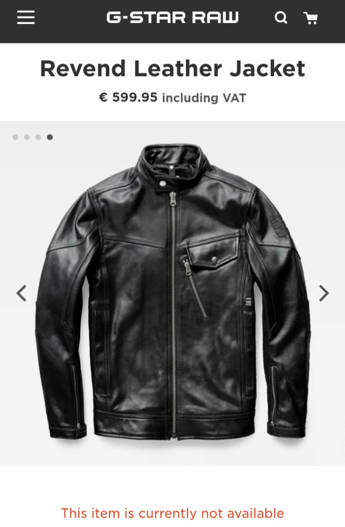 G STAR RAW REVEND LEATHER BIKER MOTORCYCLE JACKET HARLEY INDIAN TRIUMPH ...