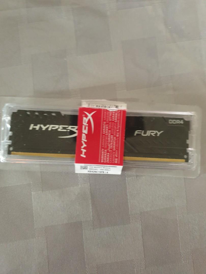 HYPERX Fury 4gb DDR4 Revised Version Heatsink, Computers & Tech, Parts ...