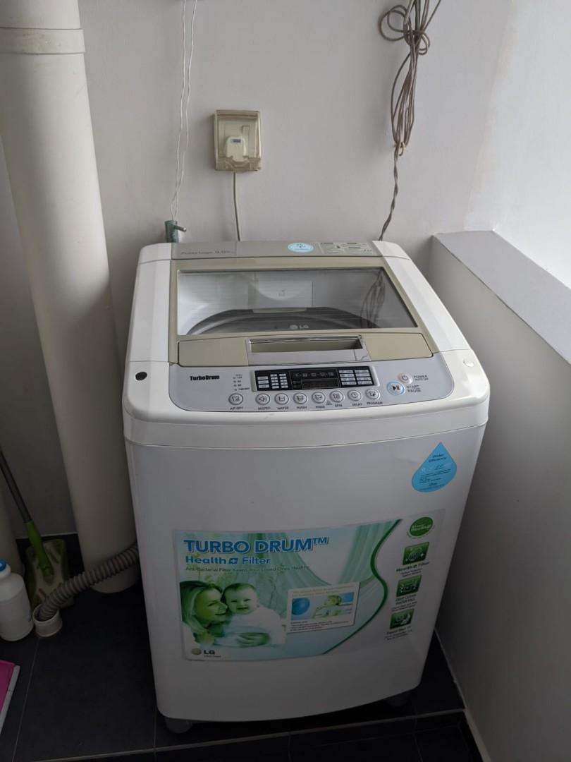 LG fuzzy logic 9kg top load washing machine, TV & Home Appliances ...