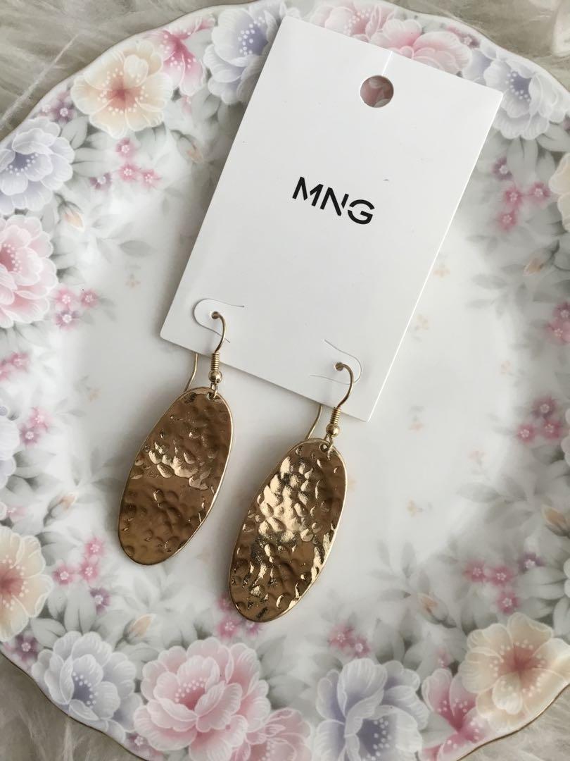 MNG Gold Earrings, Women's Fashion, Jewelry & Organisers, Earrings on ...