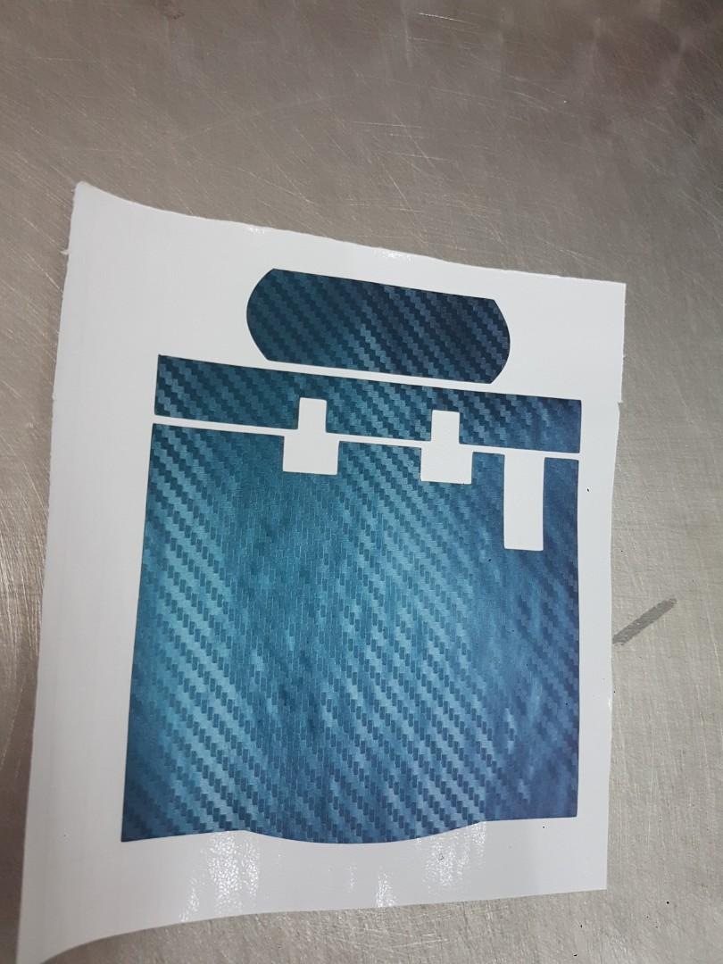 Motorbike Erp iu Unit Slim carbon fiber iu Stickers. black, yellow, red ...