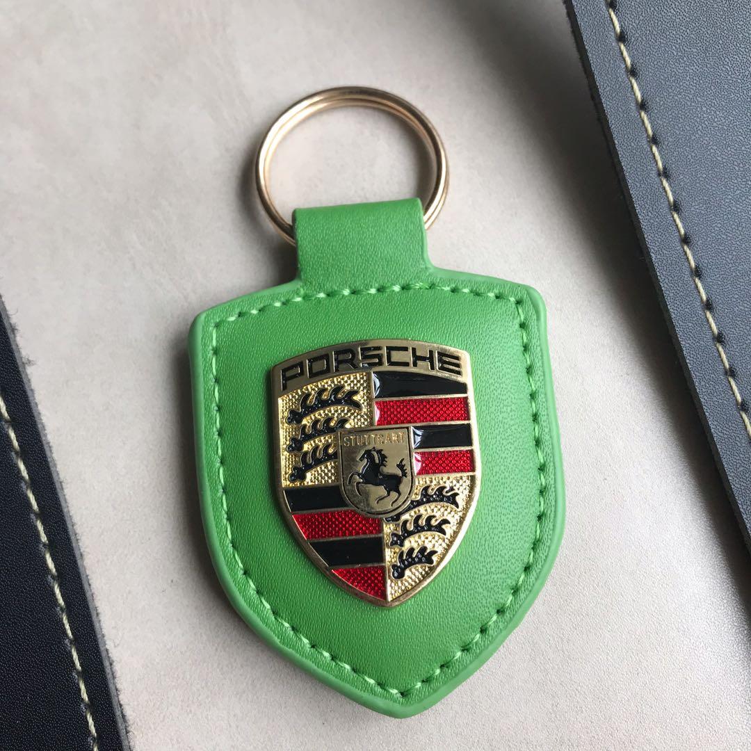 New Porsche car key chain ring leather for Macan cayenne Panamera ...