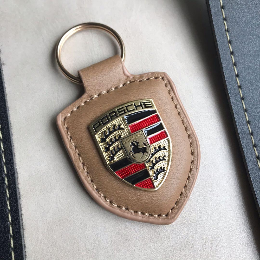 New Porsche car key chain ring leather for Macan cayenne Panamera ...