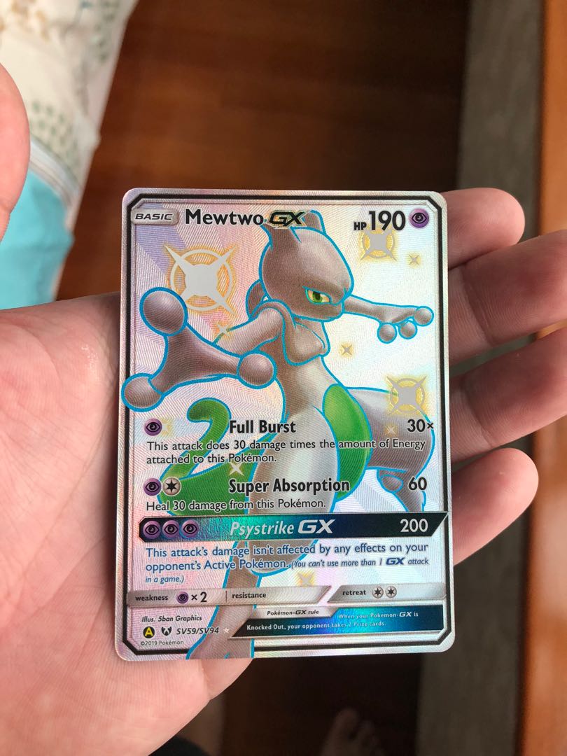 Pokemon Hidden Fates Mewtwo GX, Hobbies & Toys, Toys & Games on Carousell
